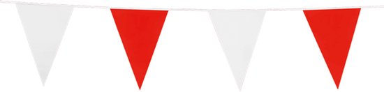 6x Vlaggenlijn Rood / Wit 10 meter - Vlaggenlijn Vlag Vlaglijn Festival ...