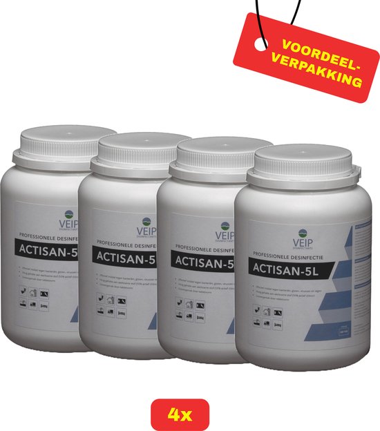 4 x Actisan-5l Chloortabletten 300 stuks - Voordeelverpakking | bol