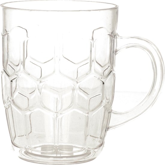 Bierpul - transparant - onbreekbaar - kunststof - 50 cl - 500 ml -... | bol