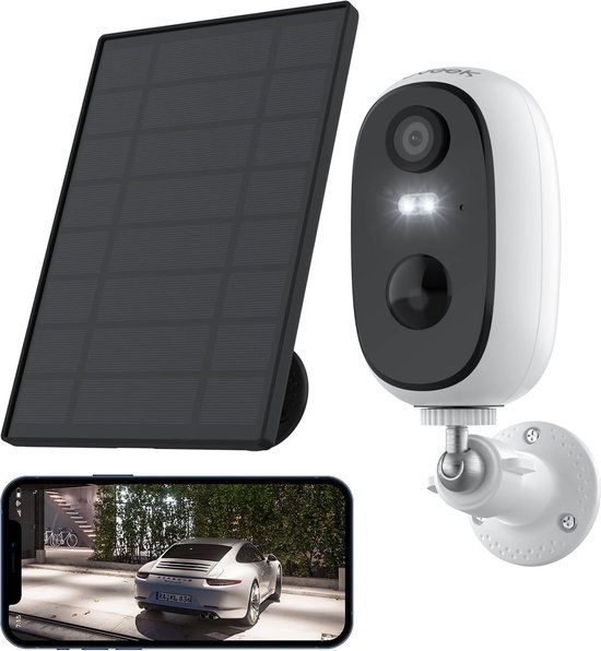 ieGeek 2K 3MP Buiten Bewakingscamera Batterij Wi-Fi, HD Draadloze Bewakingscamera met... | bol