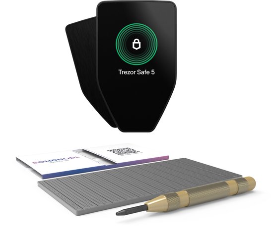 Trezor Safe 5 Zwart + SOLIDHODL - Voordeelbundel - Hardware Wallet ...