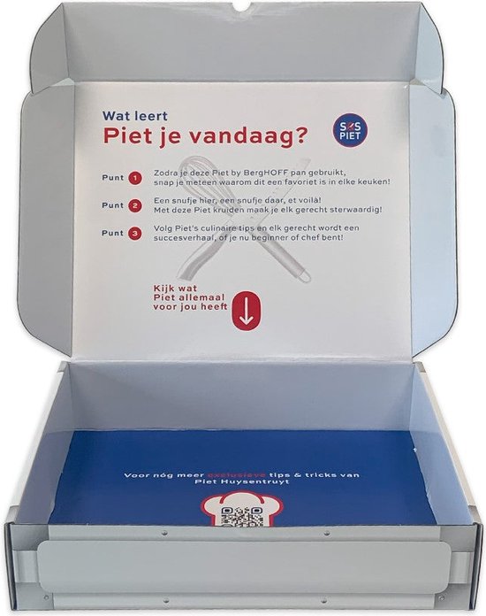 SOS Piet Box | Braadpan antikleef Ø 20 cm - Grijs - PFAS-vrij | Incl ...