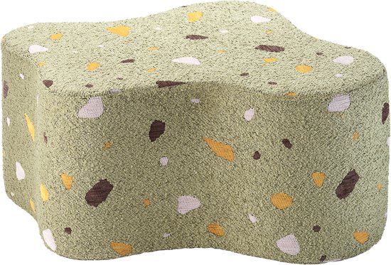 Wigiwama Teddy Cloud Pouffe / Poef - Ø40x25cm - Terrazzo Moss | bol