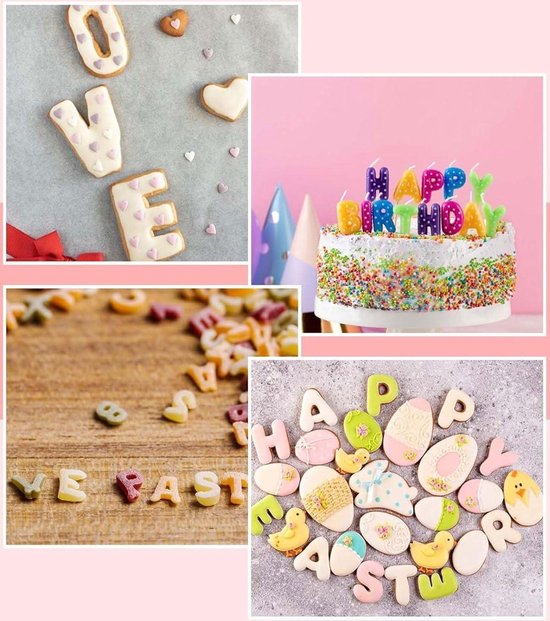 Chocoladevorm Siliconen - Bakvorm Siliconen Letters - Anti-aanbakvorm ...