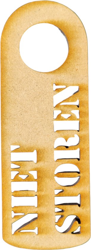 Djemzy - deur bordje - Deurhanger - niet storen uitgesneden - 6 mm mdf ...