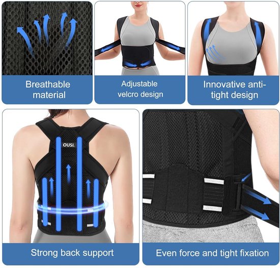 Lumbale Riem Rugcorrectie voor Dames en Heren - Rugsteun voor Rechte ...