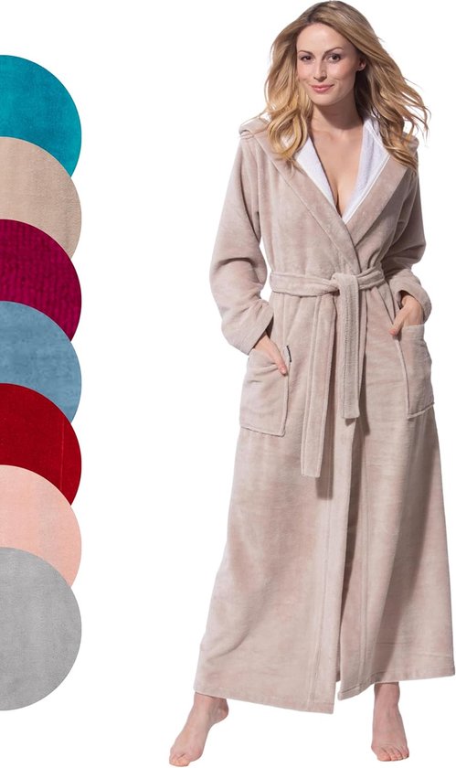 Goodivery ® - Kamerjas - Extra lange damesbadjas met capuchon voor ...