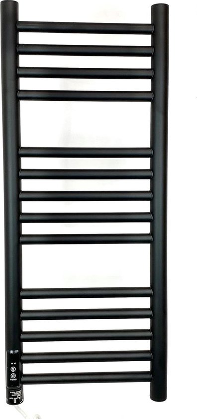Handdoekrek Radiator Elektrisch Verwarmd - Siena 300w x 720h Mat Zwart ...