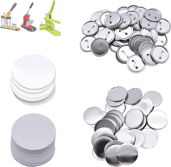200-delige DIY button set voor het maken van badges, 25 mm ...