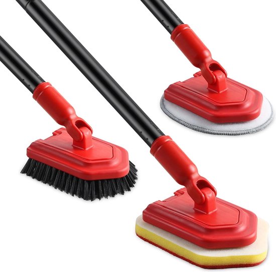 Badkamer Tegelreiniger Douche Schoonmaakborstel - Telescopische Steel ...