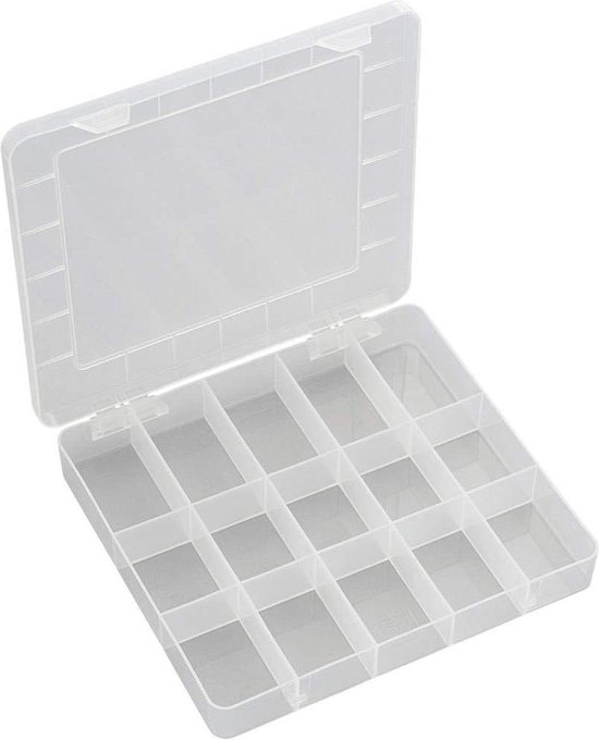 Assortimentsdoos 200 x 175 x 26 mm - 15 vaste onderstukken - opbergdoos ...