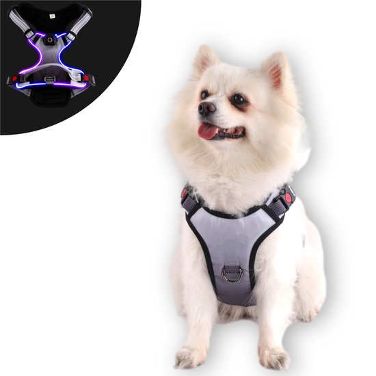 Premium Pets Hondentuig - Y Tuig hond - Harnas Hond - Anti trek tuig Hond - Led... | bol