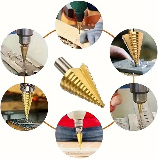 Koolstofstalen Trapboor 5-35mm - Gatenzaag voor Metaal, Hout, Kunststof ...
