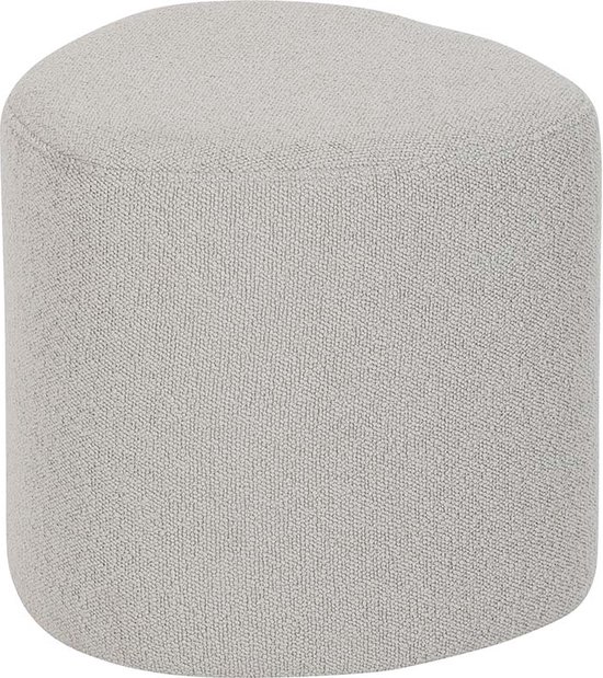 Bouclé Poef 39 cm Mathilde Grijs | bol