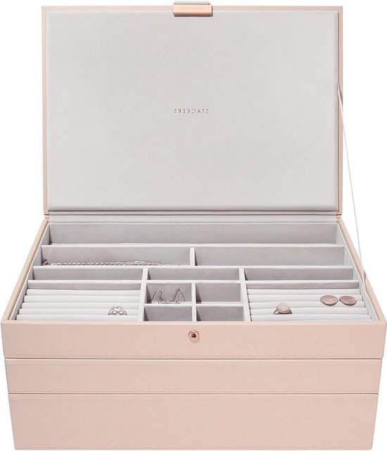 Sieradendoos - Sieradendoosje - Roze supergrote sieradendoos set van 3 ...