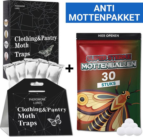 Professionele Anti-mottenpakket voor Kleding- en Voedselmotten ...