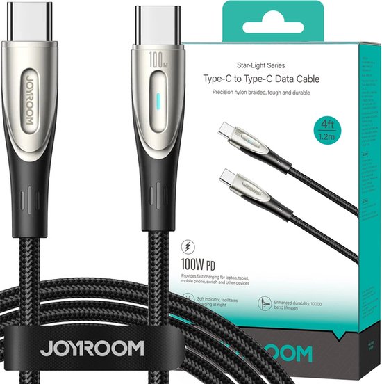 Joyroom - Star-Light - Series SA27-CC5 USB-C/USB-C kabel 100W 1,2m ...