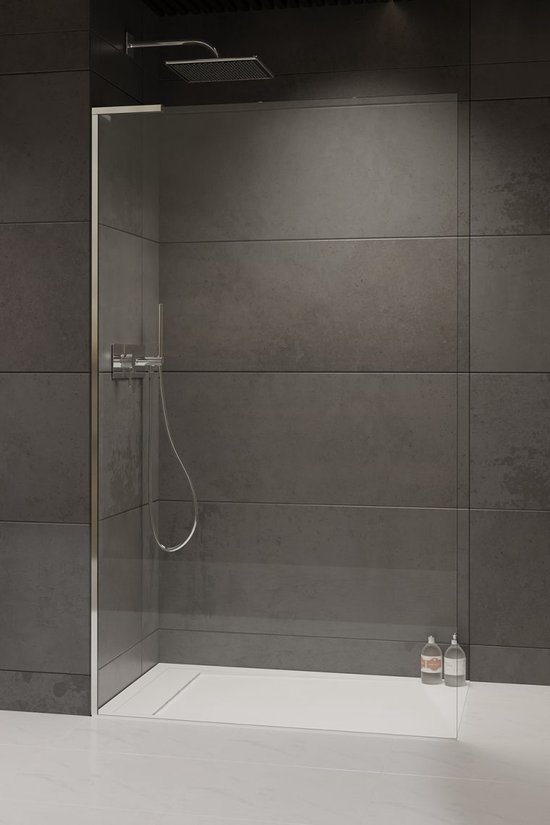 Douchewand Modo SL II Chrome Glazen Wand Rechts Gehoekt 110x200cm | bol