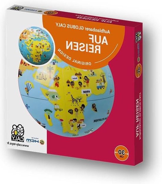 Wereldbol Spelenderwijs de Wereld Verkennen Opblaasbaar Rood 30 cm ...