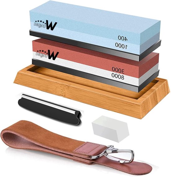 Professionele Slijpsteen Set 400 1000 3000 8000 Korrel - Anti-slip ...