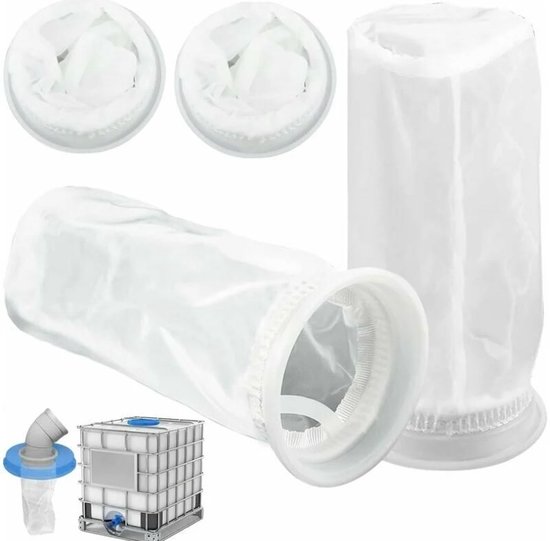 4 stuks - voor 1000 liter IBC regenwatertank - Nylon IBC-filter - voor ...