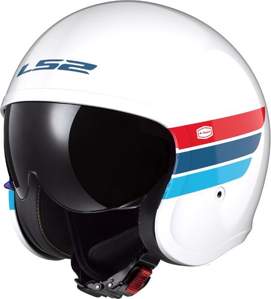 LS2 Helm Spitfire II Retro OF599 wit / blauw maat L | bol