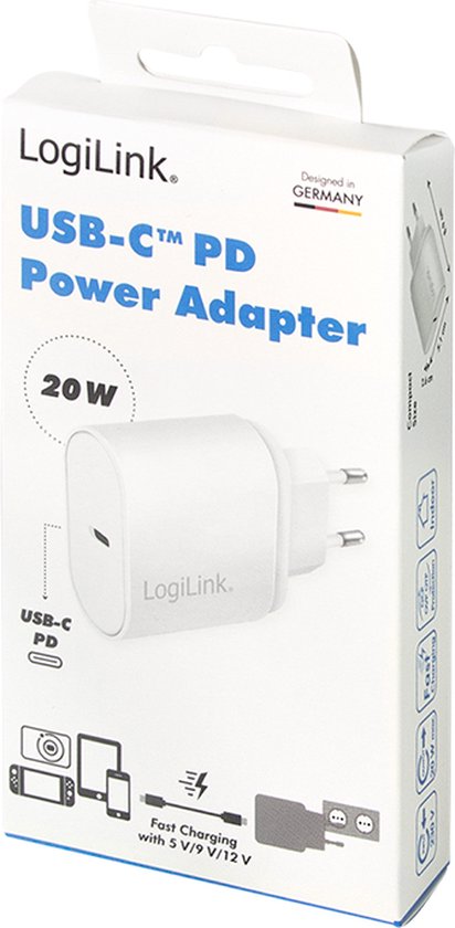 LogiLink PA0261 PA0261 USB-oplader 3000 mA 1 x USB-C bus (Power Delivery) Binnen, Thuis | bol