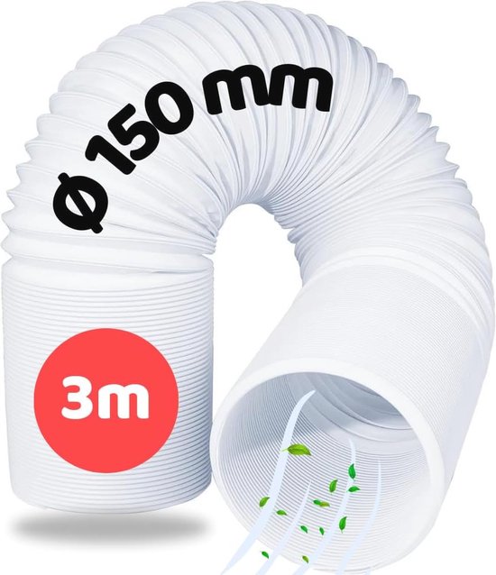 Flexibele Afvoerslang 150 mm - 3 Meter voor Mobiele Airconditioners en ...