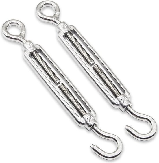 Spanners M4 roestvrijstalen haak oog - Set van 2 draadspanners ...