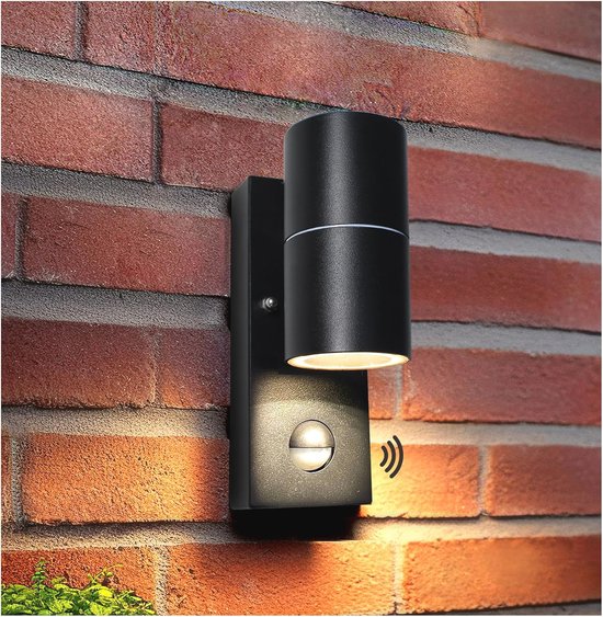 Moderne LED Buitenlamp met Bewegingsmelder IP44 - Wandlamp voor Tuin ...