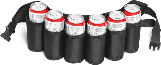 Draagbare Bierhouder Riem voor 6 Dranken - Perfect voor Kamperen en ...