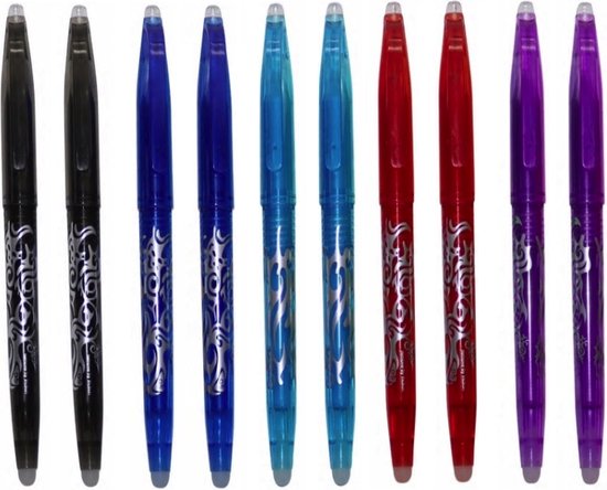 10x Femur Uitgumbare Pennen - Uitwisbare Pen - Gelpen met Uitwisbare ...