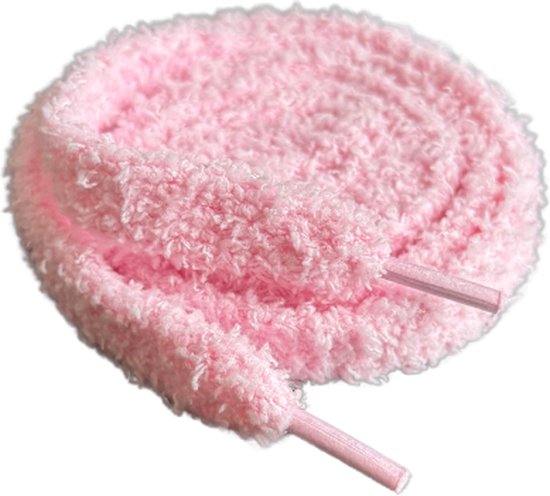 Fluffy Veters Roze - 120cm - SneakersAdept - Fluffy Laces - Roze - Microvezel - Voor... | bol