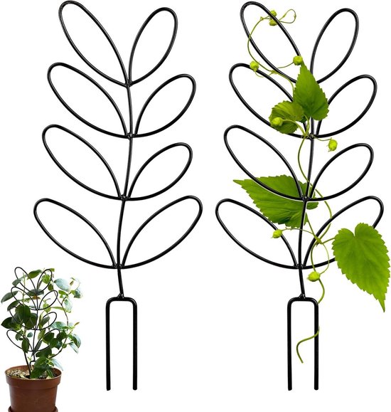 Potplanten plantenhekwerk - 2 stuks - tuin plantensteun - klein metalen ...