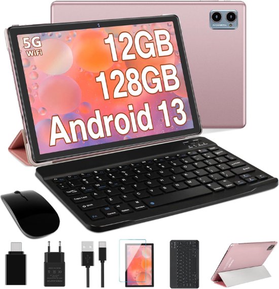 Oangcc Tablet met toetsenbord - Android - 10.1 inch - 12GB RAM - 128GB ...