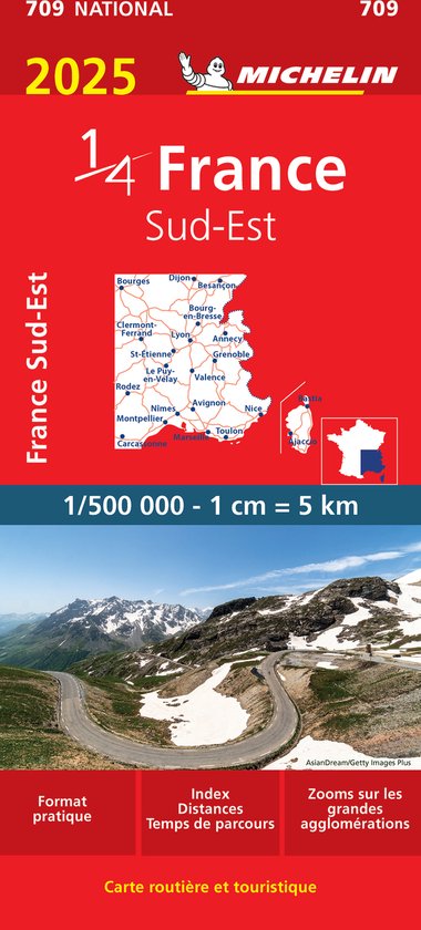Southeastern France 2025 - Michelin National Map 709 | bol