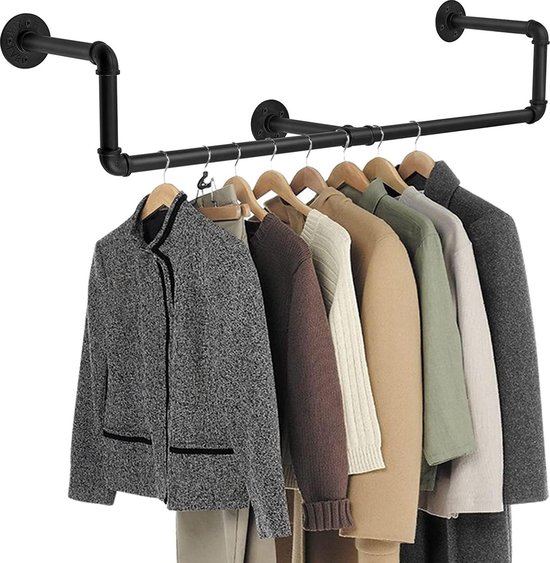 Portant à vêtements Mural - Tuyau industriel - 100 cm - Vêtements ...