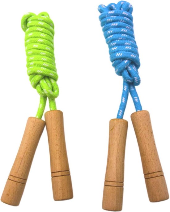 Springtouw - Touwtje springen Verstelbaar voor kinderen met houten ...