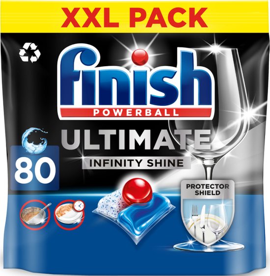 Finish Ultimate Infinity Shine Vaatwastabletten - 80 capsules | bol