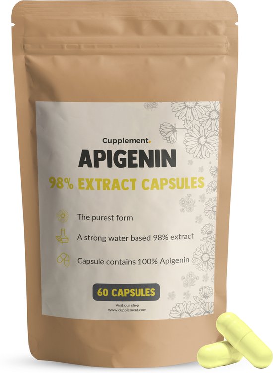 Cupplement Apigenin 60 Capsules 98% Extract 100 MG Per Capsule ...