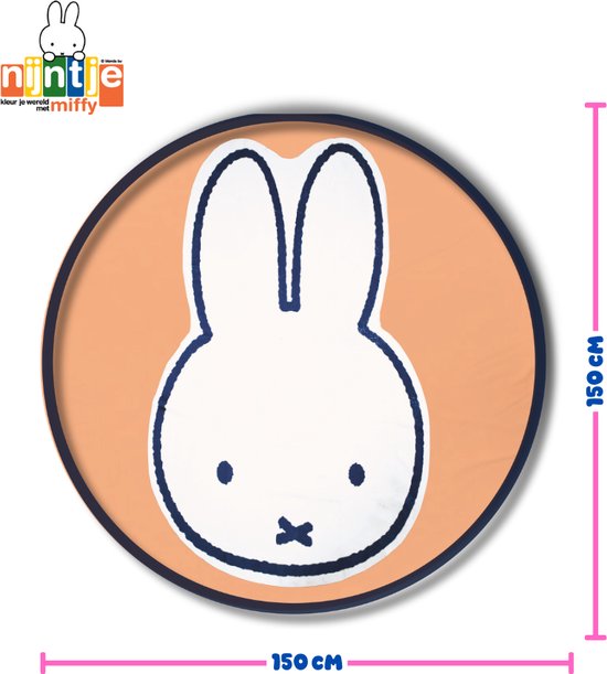 Nijntje Handdoek - Rond Gevormd - 150x150 cm - Lekker groot en ...