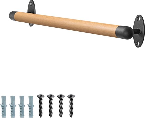 Houten Trapleuning Indoor Wandmontage - Stevige Metalen Beugels - 26 ...