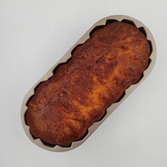 Cakevorm gevlochten brood brioche - gegoten aluminium - goudbeige - 31 ...