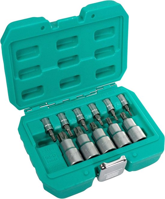 Torx Bit Set 11-piece 1/2" & 1/4" | Extended Sizes TX 10 - TX 60 | Q-50 ...