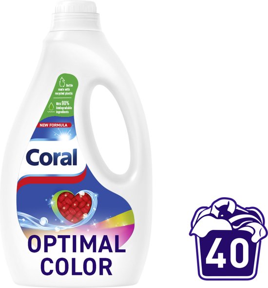 Coral - Vloeibaar Wasmiddel - Optimal Color - Voordeelverpakking 5 X 40 ...