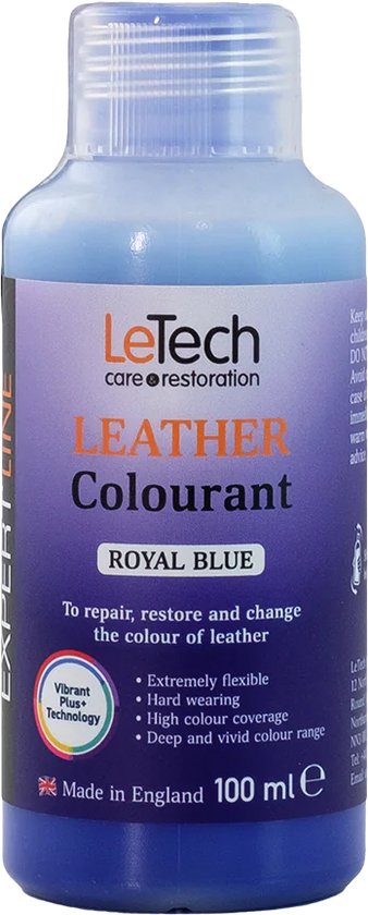LeTech Leather Colorant - ROYAL BLUE - BLAUW (100ml) - leerverf ...