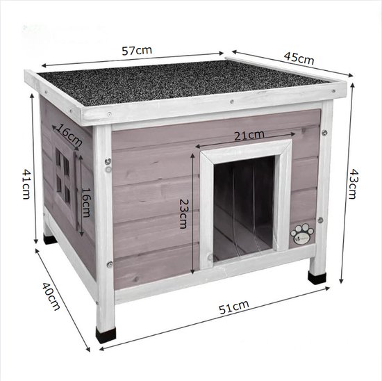 Kattenhuis Voor Buiten - Kunststof Kattenhuis Met PVC-Latten ...