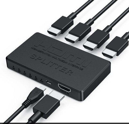 4K 2K HDMI Splitter 1 In 4 Uit | 4x1 HDMI Switch | HD 1080P Video ...