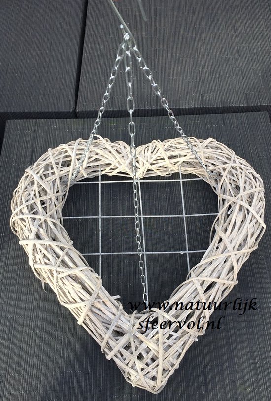 Hanghart - groot - hart - frame - 60 cm | bol