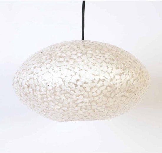 Hanglamp Apollo 40 cm parelmoer wit 1-lichts | bol